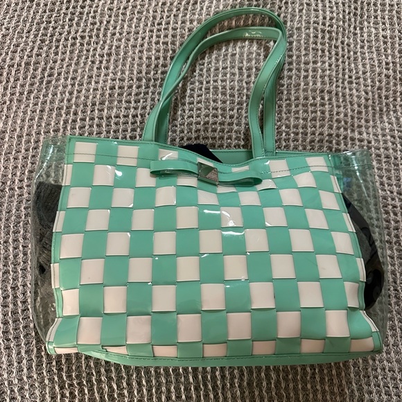 Ted Baker London | Bags | Ted Baker Woven Icon Plastic Teal Bag | Poshmark